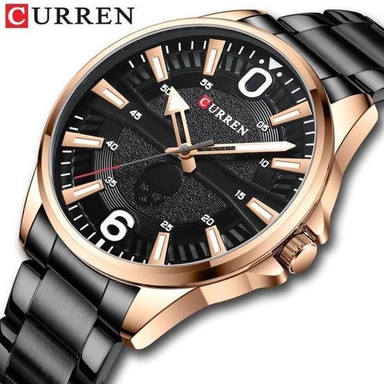 MONTRE BRACELET CURREN montre de luxe pour hommes Simple Business ...
