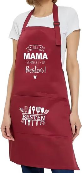 Tablier Cuisine Personnaliser pour Maman Tablier Ajustable Cadeaux pour ...