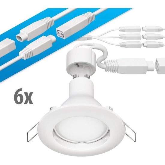Spot De Plafond Led Encastrable Dex Gu29,484W 450Lm Blanc Chaud Chacun ...