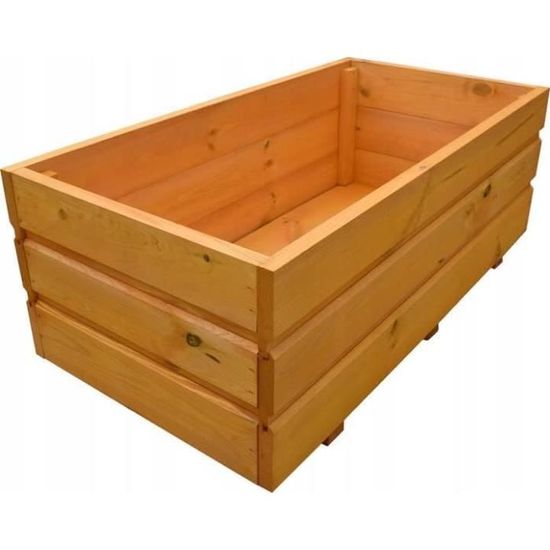 Jardinière en Bois pour Pots de Fleurs, Jardin, terrasse, prête à Monter, 80 cm x 40 cm x 30 cm ...