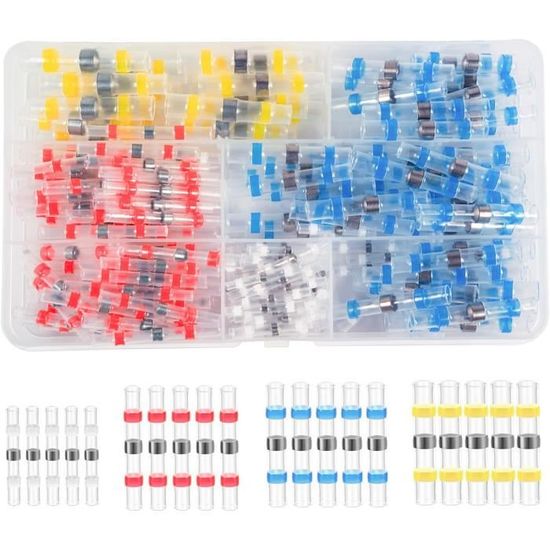 200 Pièces Cosse Electrique Cosse Thermoretractable Cosses Electriques ...