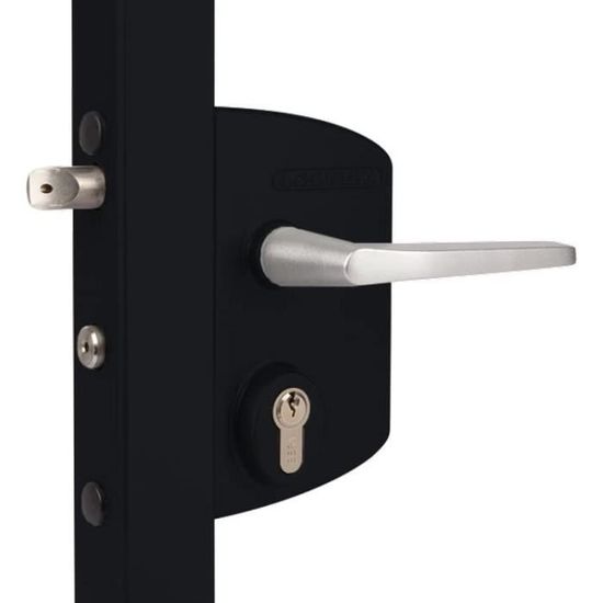 Noir Swing Verrou de portail Verrou de portail de style industriel par ...