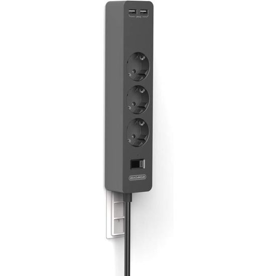 Multiprise Murale, Multiprises Avec 3 Prises Et 2 Ports Usb, Avec ...