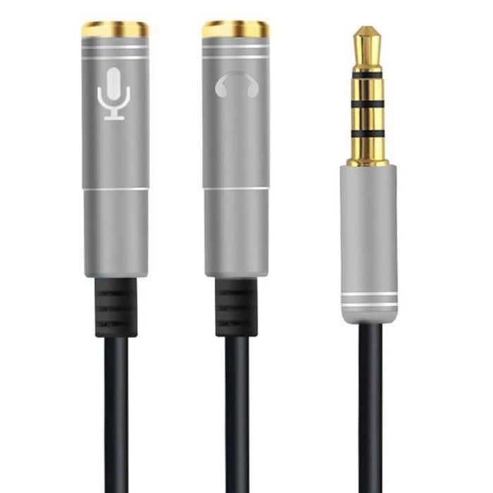 CABLE - CONNECTIQUE TV - VIDEO - SON 30cm 35mm audio stéréo mâle à 2 ...