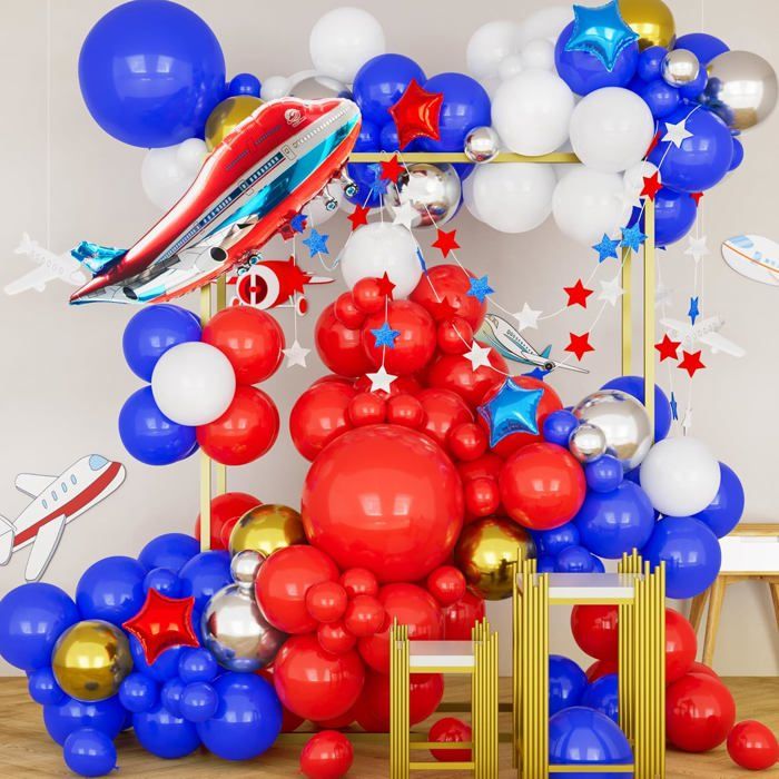 Kit Arche Ballons Rouge Bleu,116Pcs Kit Guirlande Ballons Rouge Bleu ...