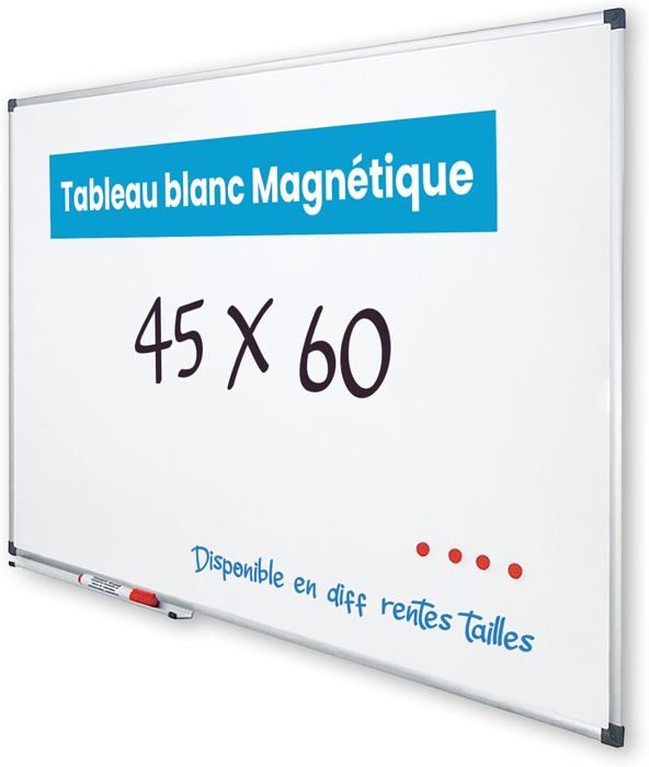 Vivol Tableau blanc feutre mural Mur magnétique 45x60 cm panneau blanc ...