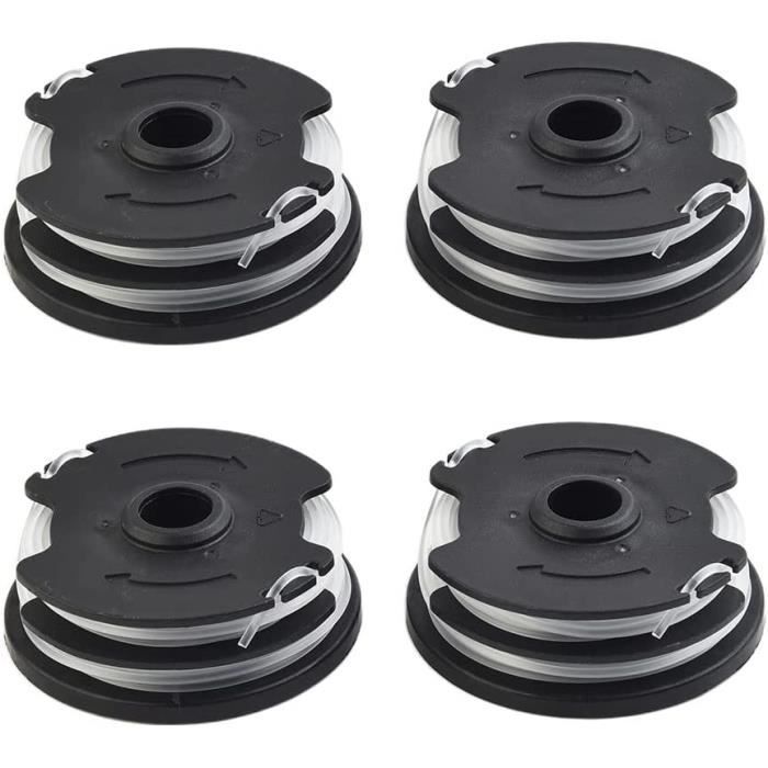Bobines et fil pour débroussailleuse Greenworks G40LT G40LT30 21107 - Lot de 4 recharges de ...