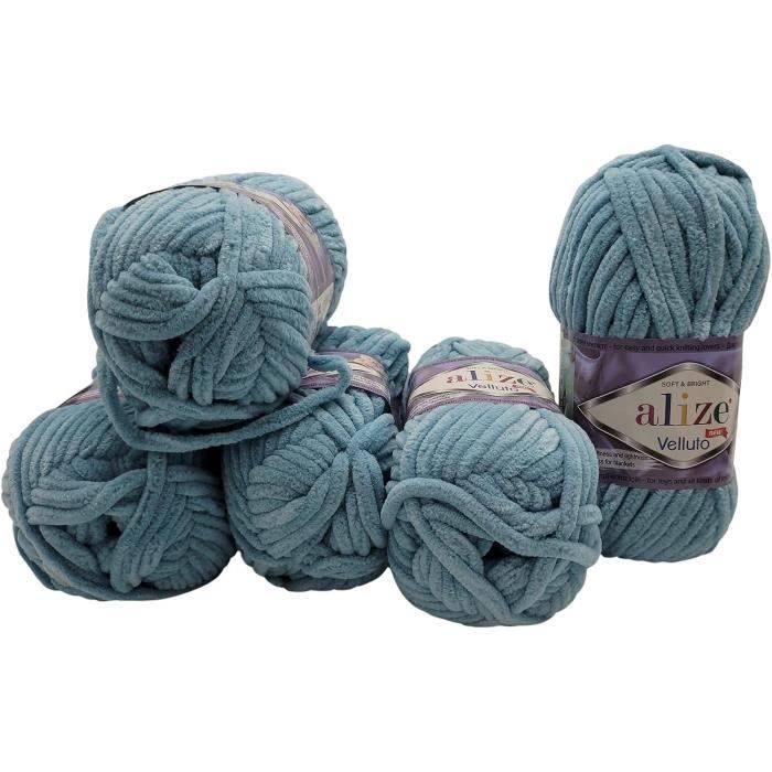 Alize Velluto Lot De 5 Pelotes De Laine À Tricoter Pour Bébé 500 G De ...