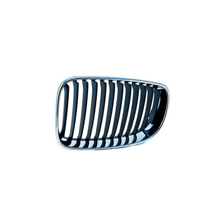 Grille de calandre avant gauche ouverte noire et chromée BMW Serie 1 ...