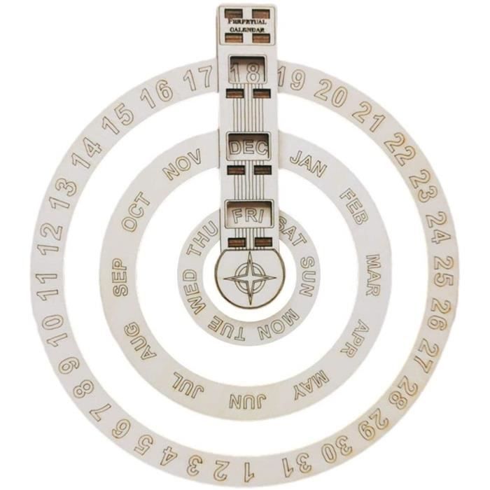 Calendrier Rotatif 2021 Calendrier Mural Rotatif Circulaire en Bois ...
