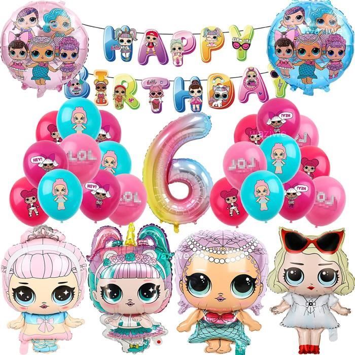 Decoration Anniversaire Poupee Lol 5 An Fille,Anniversaire Lol Ballon 5 ...