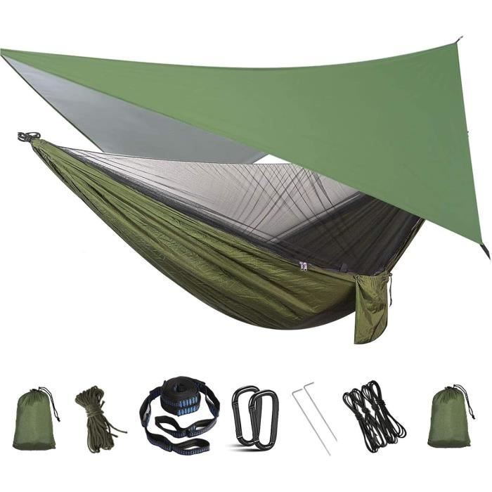 Hamac Avec Moustiquaire Et Bâche, Portable Hamac Double En Nylon ...