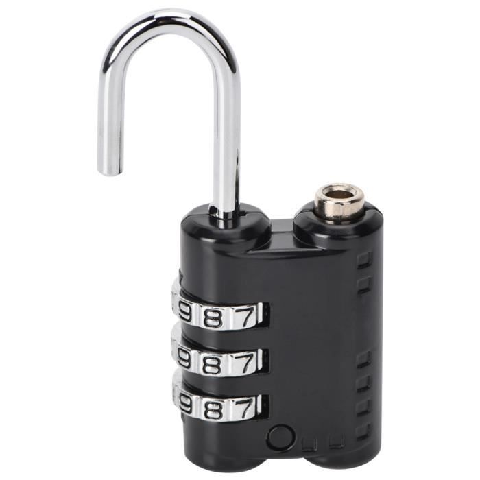 Cikonielf Serrure TSA Serrure codée par douane de cadenas de mot de passe de combinaison de 3 ...
