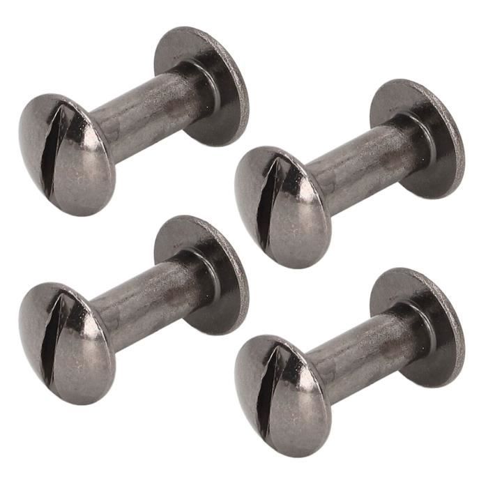 Fdit Kit de rivets en cuir 200 ensembles livre reliure vis ...