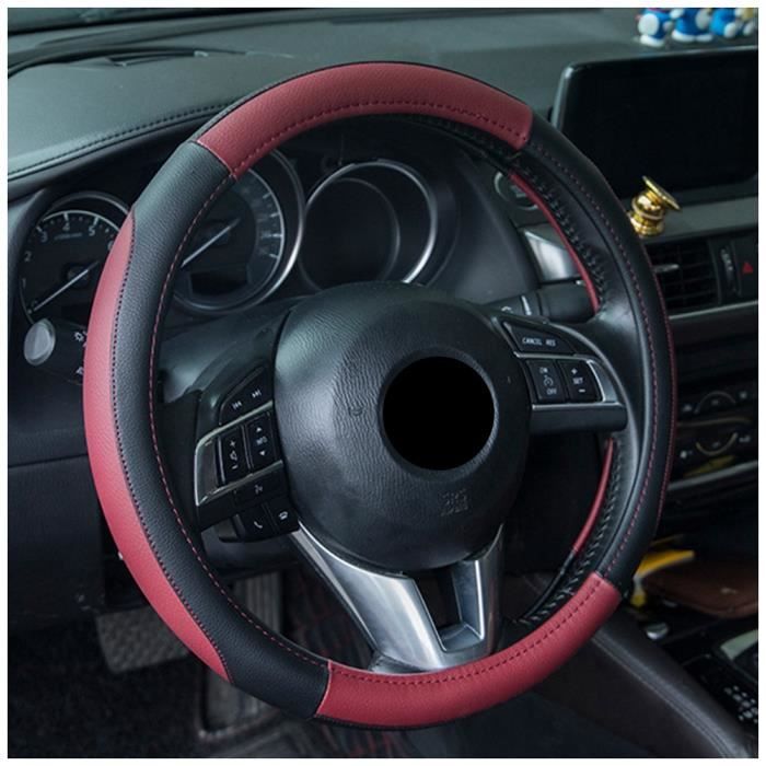 Couvre De Volant De Voiture En Cuir Pu Antidérapant Auto Quatre Saisons ...