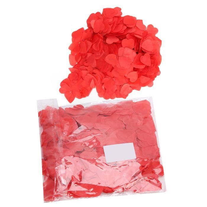 Confettis en forme de coeur rouge HURRISE - 2 sachets 60g - Décoration ...