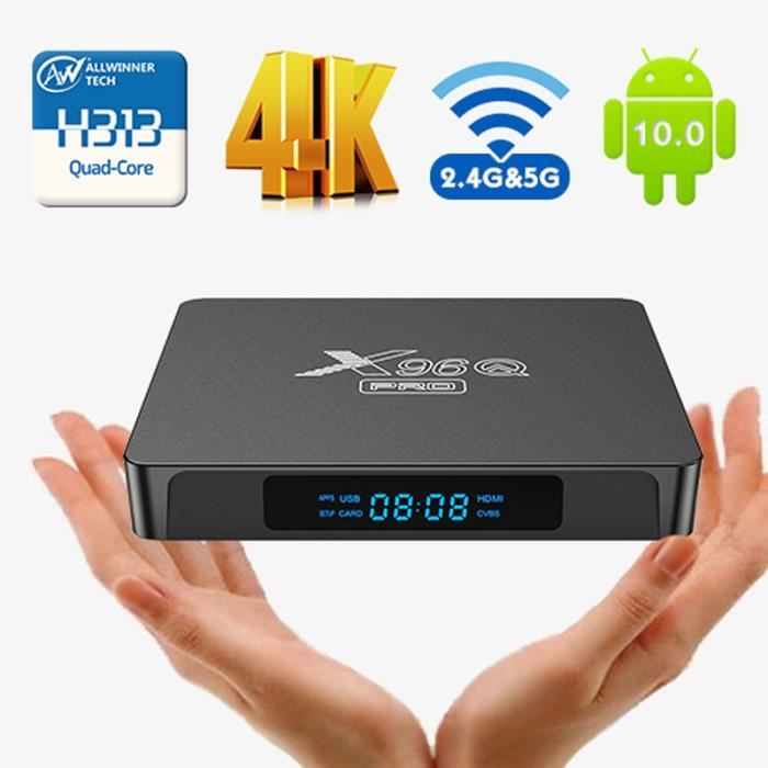 Boitier iptv Android TV Box Smart TV Box WiFi 2+16Go Quad-Core 64bit Cortex-A53 TV Box Android ...