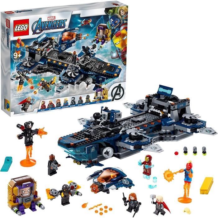LEGO 76153 Super Heroes L'heliporteur des Avengers - Cdiscount Jeux ...