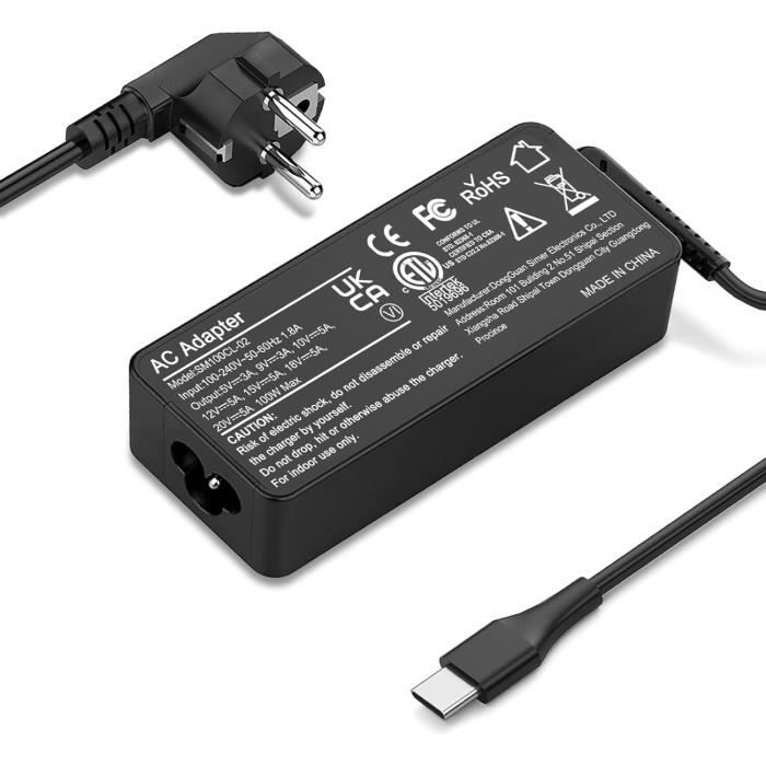 Chargeur Mac Book Pro 100W,Usb C Ordinateur Portable Chargeur Pour Mac ...