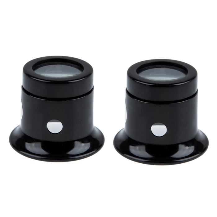2pièces Orgnette Oculaire Loupe Optique de Bijoutier, Grossissement ...