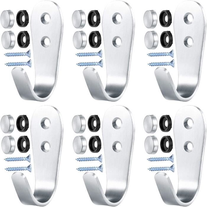 Crochet à Visser, Porte Manteau Murale, Crochets Porte Manteau en Acier ...