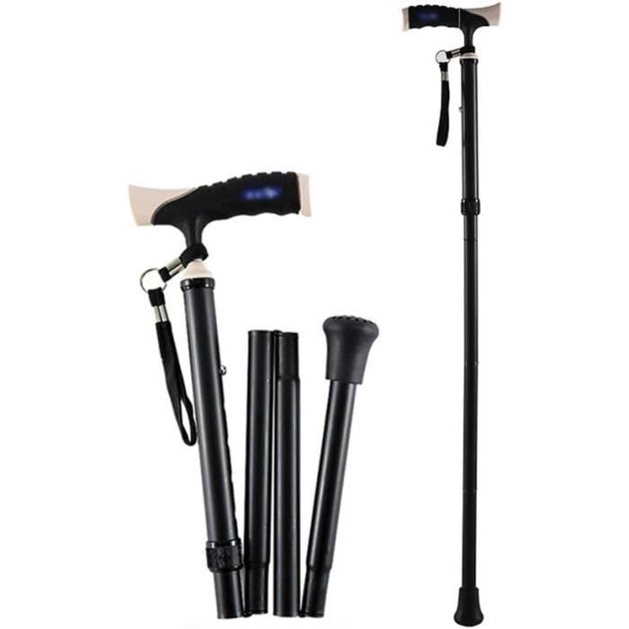 Canne Pliante, Canne De Marche Pliable Réglable, Avec 5 Hauteurs ...