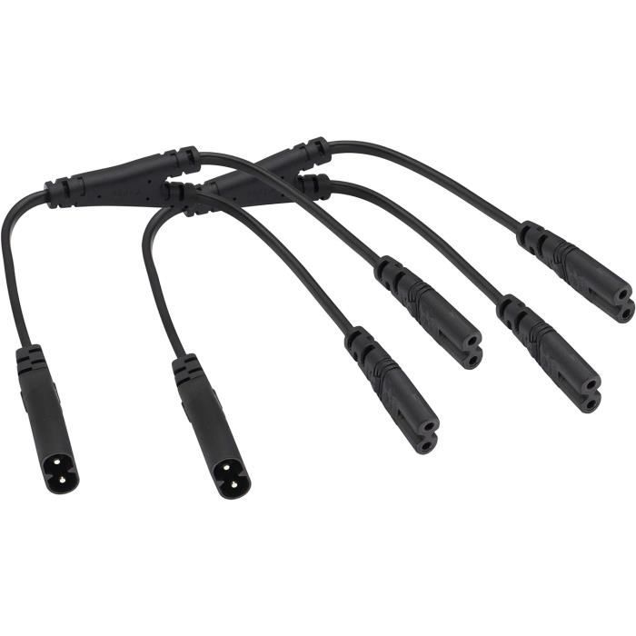 2 Pack Ca Iec 320 C8 Vers Double C7 Y Séparateur D'Alimentation Câble ...