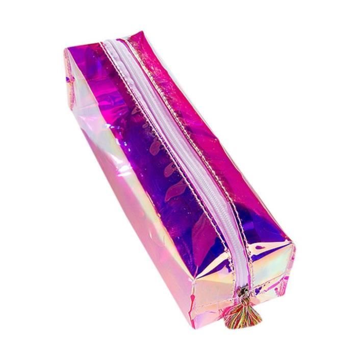 Trousse pour bureau et école Transparente 19,5 x 4 x 6 cm violet M524 ...