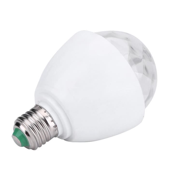 LAM-3W E27 Socket RVB ampoule colorée rotative de scène à LED pour DJ ...