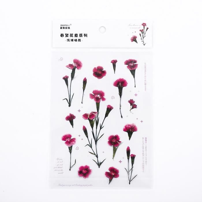 GOMMETTE,I--1 Feuille autocollante série fleurs de printemps pour ...