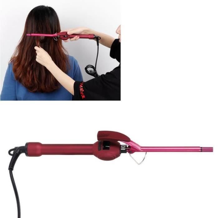 Lisseur pince Bigoudi électrique automatique Chauffage rapide Cheveux Curling Rod Hair HB008 ...