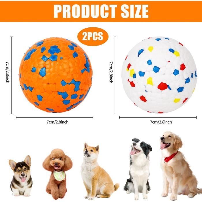 Balle Pour Chien,Balle Chien Indestructible Balle Chien Haute Élastique Jouet En Caoutchouc Dur ...
