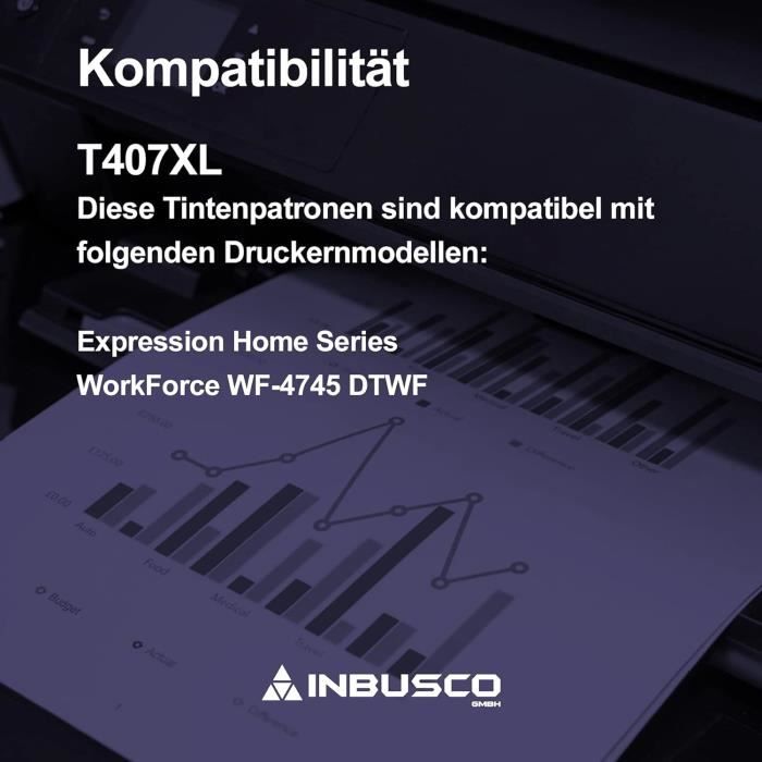 Cartouches D'Encre Compatibles Avec Epson 407 Xl À Grande Portée Pour ...