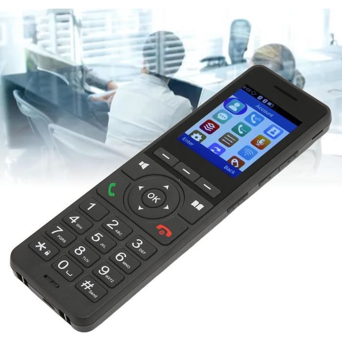 Ehskzjh Téléphone Fixe, Téléphone Flexible 4G Voip Sans Fil Batterie ...