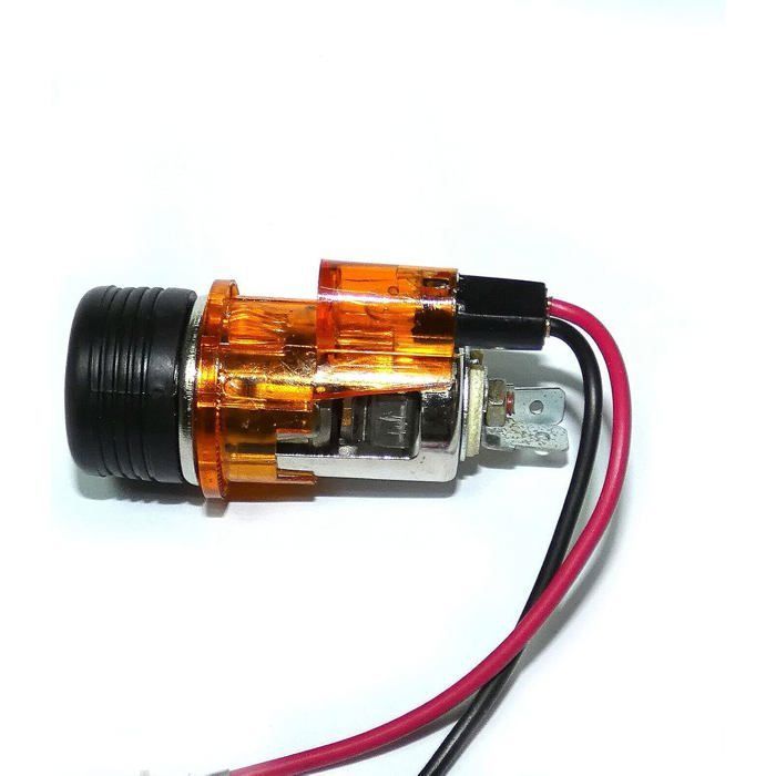 Allume-cigare 12V Universel pour Voiture Prise lumineuse Orange ...