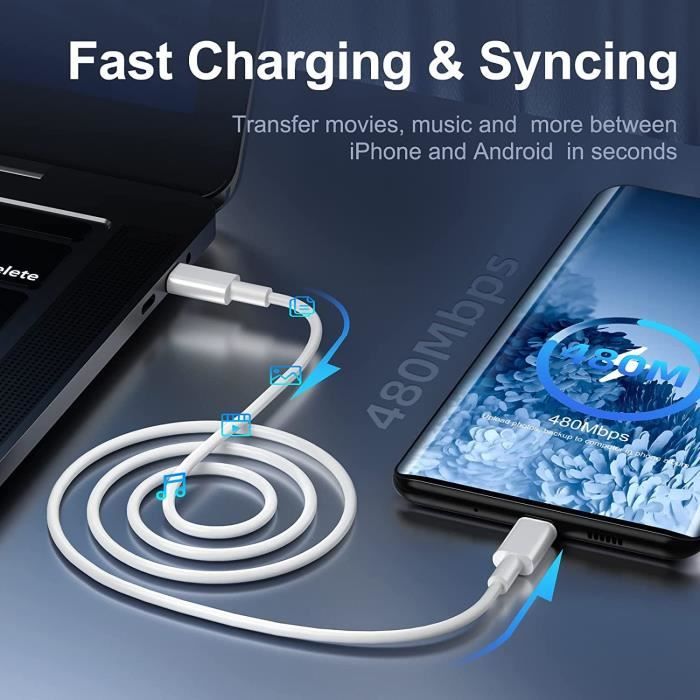 Chargeur - SOKANY - 20W - USB Type-C - Design compact - Câble inclus ...