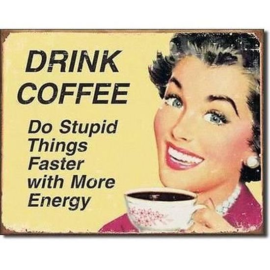 Plaque publicitaire tole métal drink café déco americaine loft cuisine ...