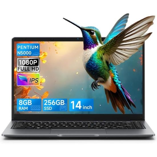 BMAX Ordinateur Portable,Pentium Silver N5000 CPU 8Go RAM 256Go SSD ...