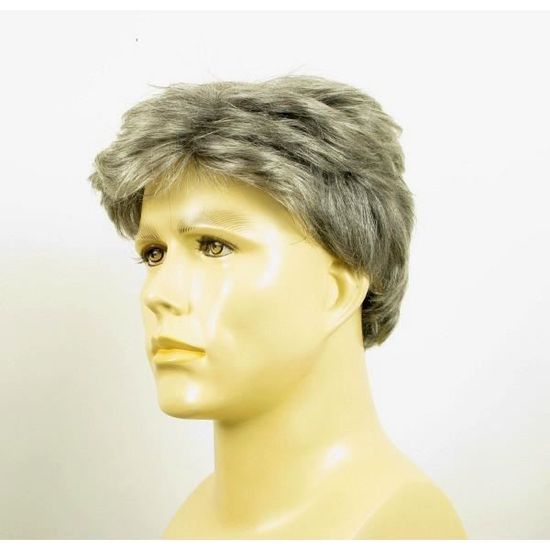 Perruque homme cheveux naturels courte poivre et sel ref DAVID 44 ...