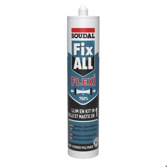 Mastic-colle polymère hybride - SOUDAL - Fix ALL Flexi - 290ml - Blanc ...