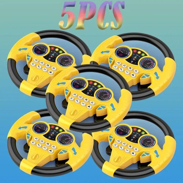 Simulation de volant multifonctionnel pour enfants,roue rotative à 360 ...