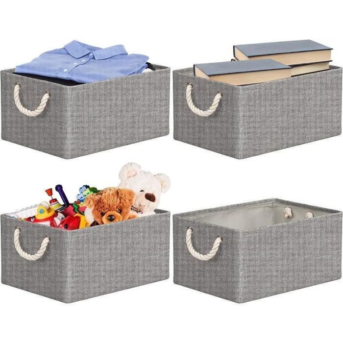 BOITE DE RANGEMENT - BAC DE RANGEMENT Lot de 4 Boîte de Rangement en 40 ...