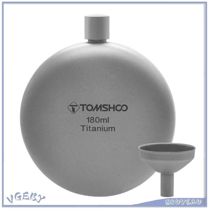 VGEBY Flash en titane 150 ml / 180 ml Titanium Flask Alcohol Whisky ...