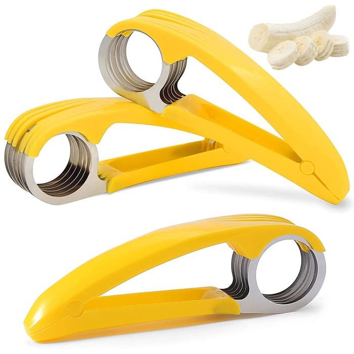 Coupe-Banane en Acier Inoxydable, 3 Pièces Banane Trancheuse ...