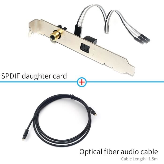 Standard avec câble Carte Son Numérique à fibre Optique Coaxiale, 24 ...