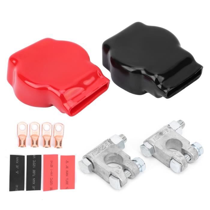 Akozon tube thermorétractable terminal Paire de kit de borne supérieure de borne de batterie ...