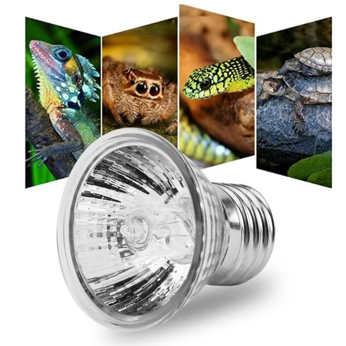 VQU Chauffage lumière aquarium chaleur lampe accessoire pour reptile tortue lézard nouvelle 220 ...