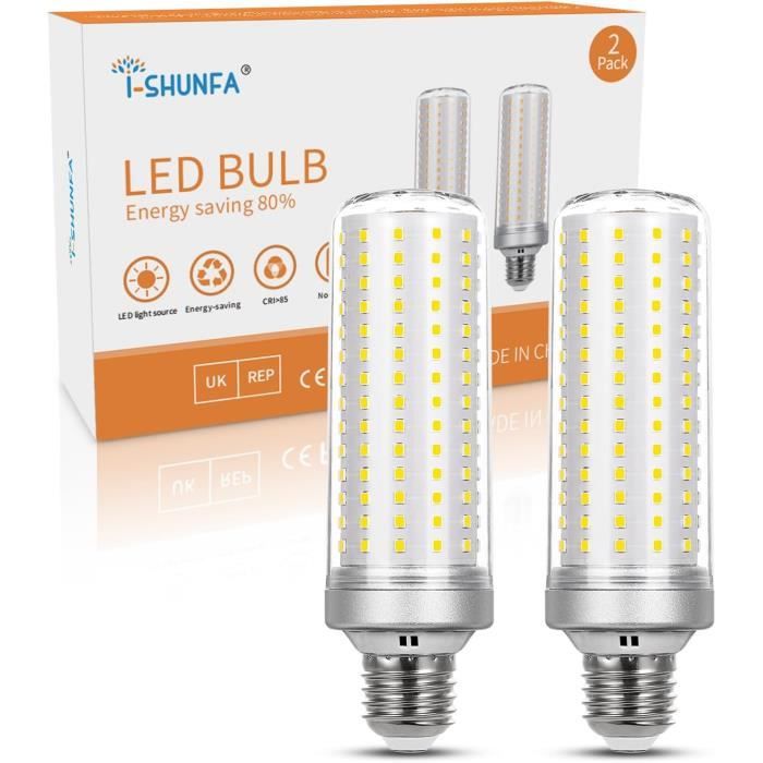 E27 Ampoules LED épi de maïs 18W 2200LM blanc froid 6000K AC100-265V Ampoules LED maïs ...