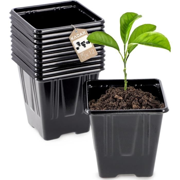 Pot de Fleurs pour semis, Pots de Culture carrés en Plastique, Pot de ...