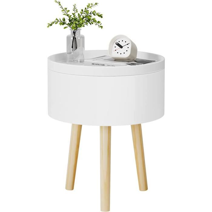Table Basse Ronde avec Plateau Table de Salon Style Nordique Table de ...